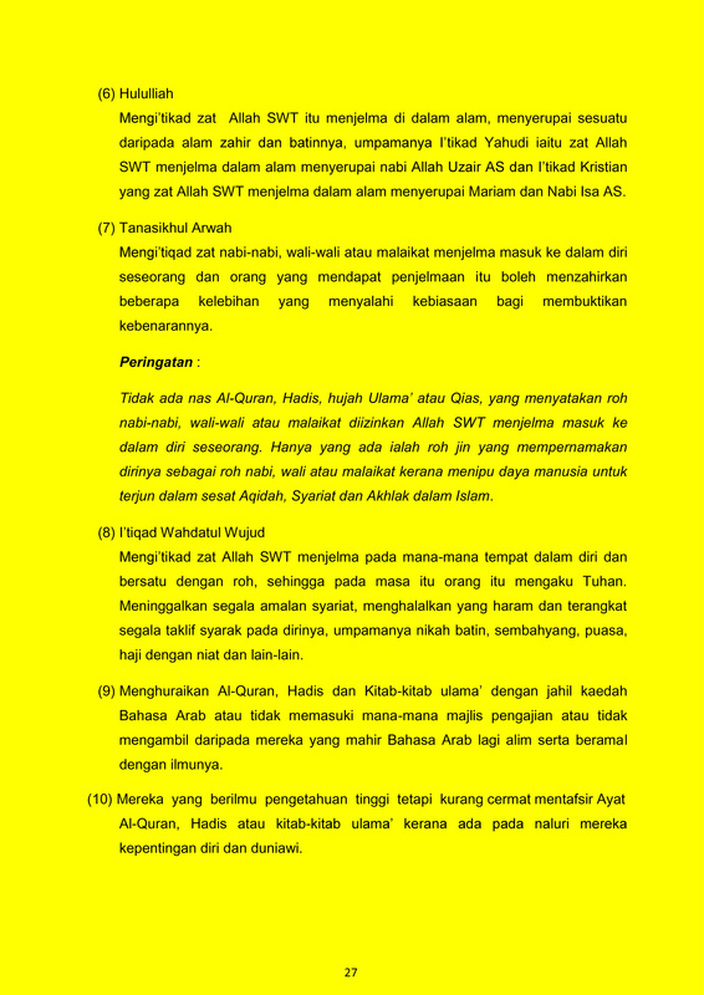 Panduan Mengenalpasti Ajaran & Kefahaman Sesat – ABJAD ASLI MALAYSIA